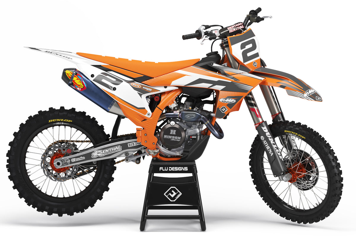 Pro Team Series Three Design Complete Custom Kit- KTM – Flu Designs