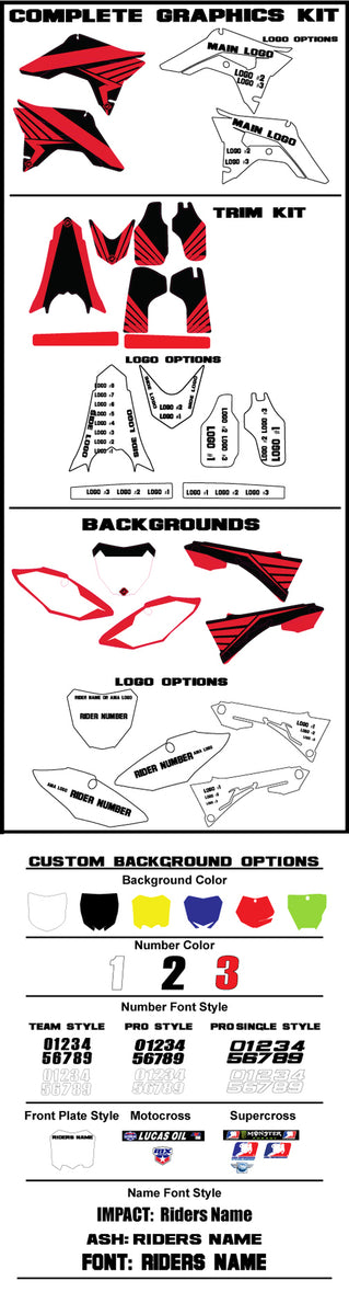 Pro Team Series Five Design Complete Custom Kit- Honda – Flu Designs